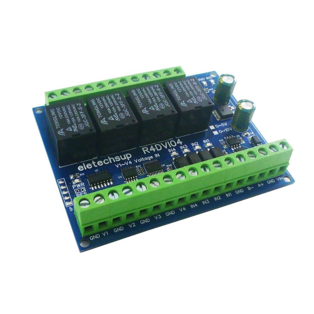 DC 24V 4AI-4DI-4DO 0-5V 0-10V Analog Digital Mixed IO Module Modbus RTU ...