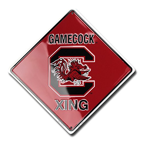 South Carolina Gamecock Crossing Sign Metal Embossed 12 x 12 : Amazon ...
