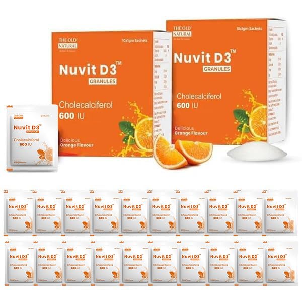 The Old Natural Nuvit D3 Granules 600 IU – Cholecalciferol Sachets ...