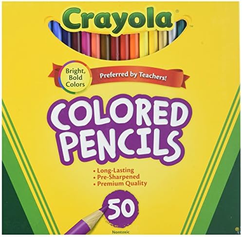 Amazon.com: Crayola 50ct Long Colored Pencils (68-4050) Pack of 2 ...