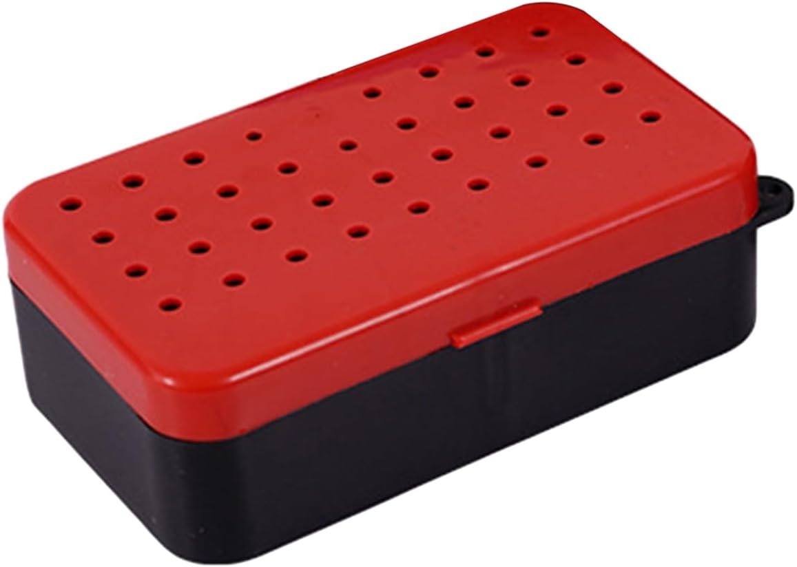 Amazon.com: Red Worm Box Compact Fishing Bait Holder Portable Live with ...