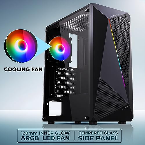 ZEBRONICS Agon Mid-Tower Premium Gaming Cabinet - Black, ATX/M-ATX/M ...