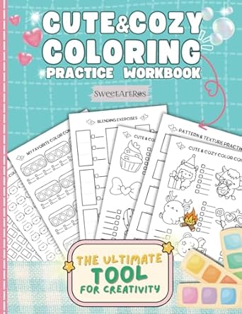 Amazon.com: Cute & Cozy Coloring Practice Workbook: Templates for ...