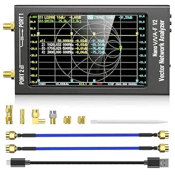 Elikliv NanoVNA-F V2 Vector Network Analyzer- 4.3 inch 50kHz-3GHz HF ...