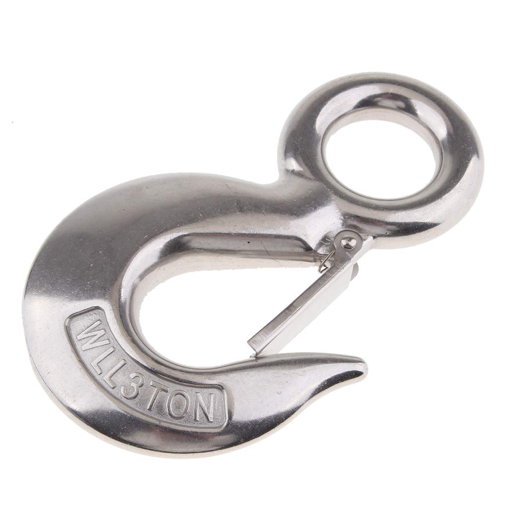 Buy perfk Marine Stainless Steel Clevis Hook Spring Loaded Safety Latch ...