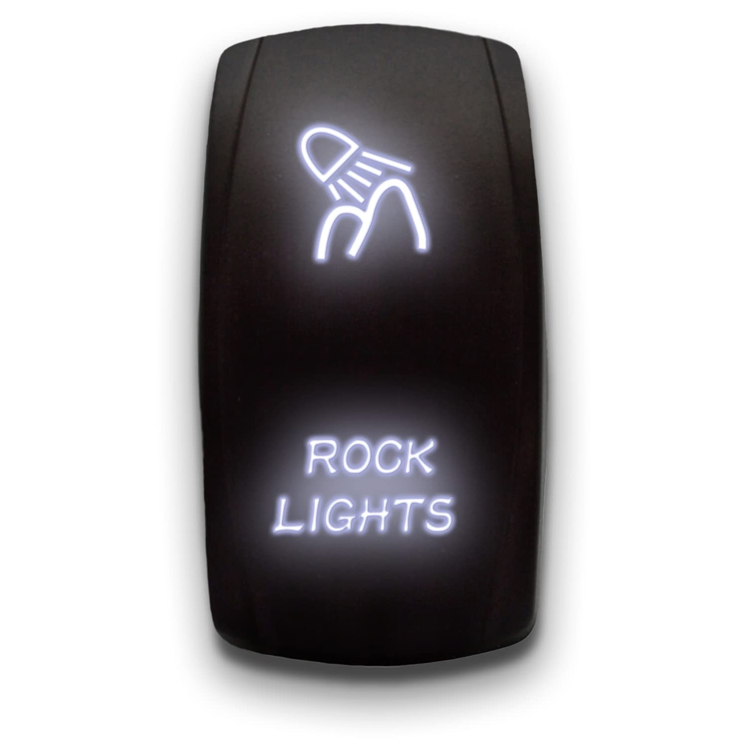 Amazon.com: ROCK LIGHTS - White - STARK 5-PIN Laser Etched LED Rocker ...