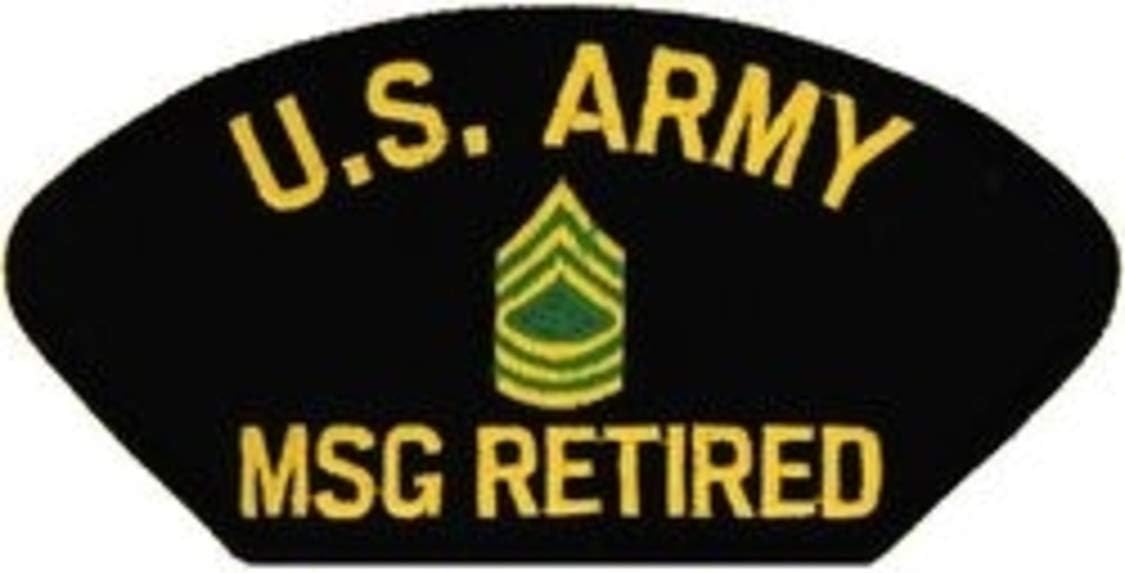 Amazon.com: US Army MSG Master Sergeant Retired Black Iron-on Patch ...