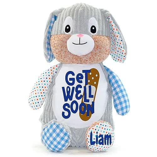 Amazon.com: Get Well Gift for Kids - Personalized - Feel Better Stuffed ...