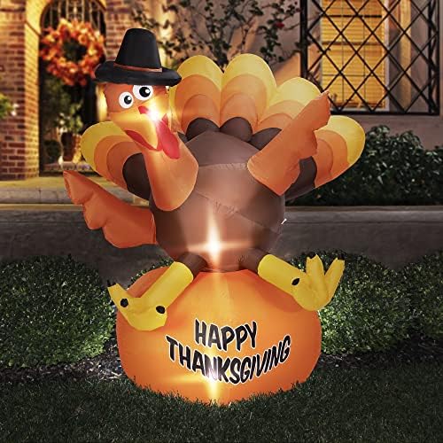 Amazon.com: VIVOHOME 5ft Height Thanksgiving Inflatable LED Lighted ...