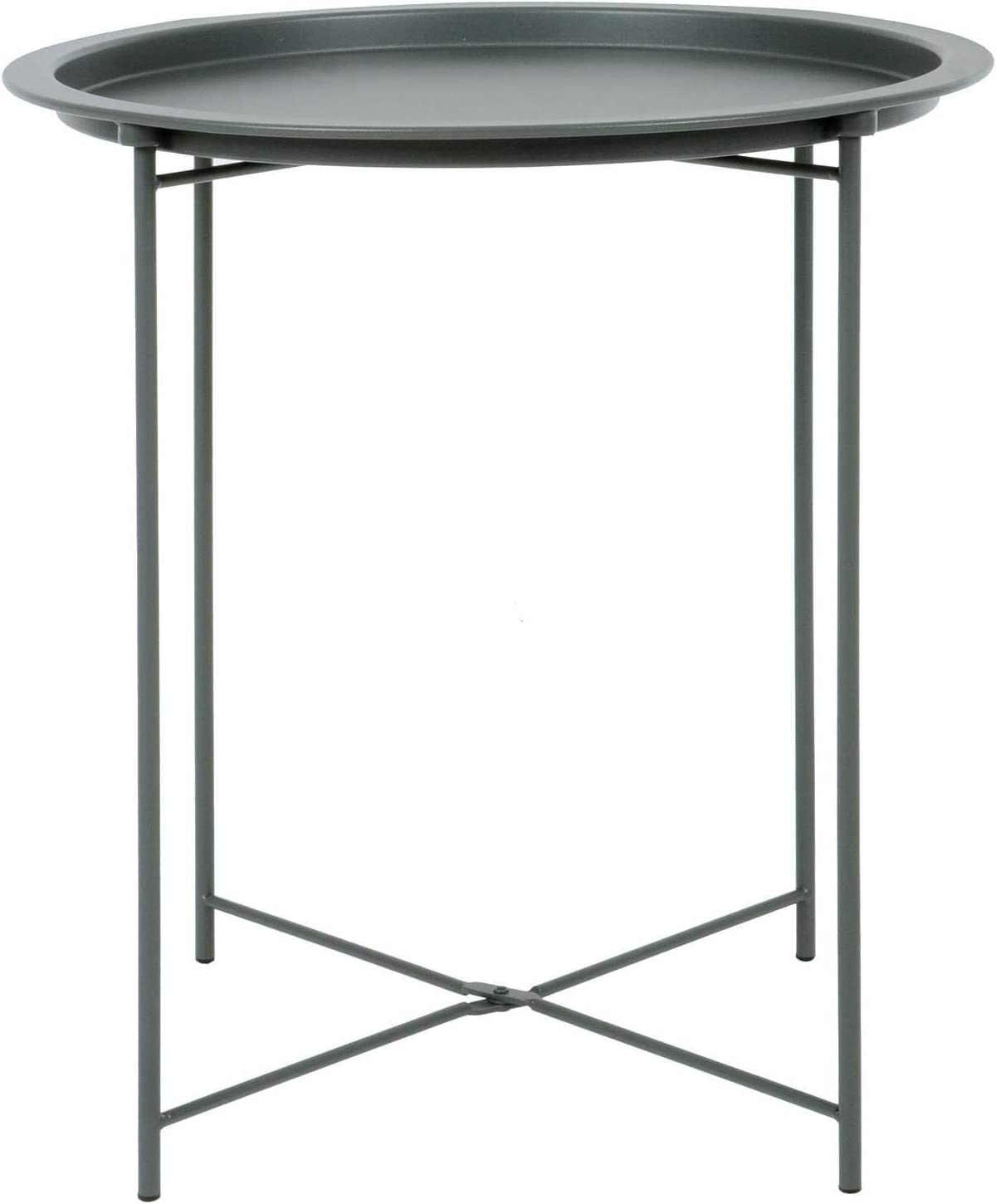 Trendi® Round/Metal Folding/Side Table Tray Top Light/Portable/Coffee ...