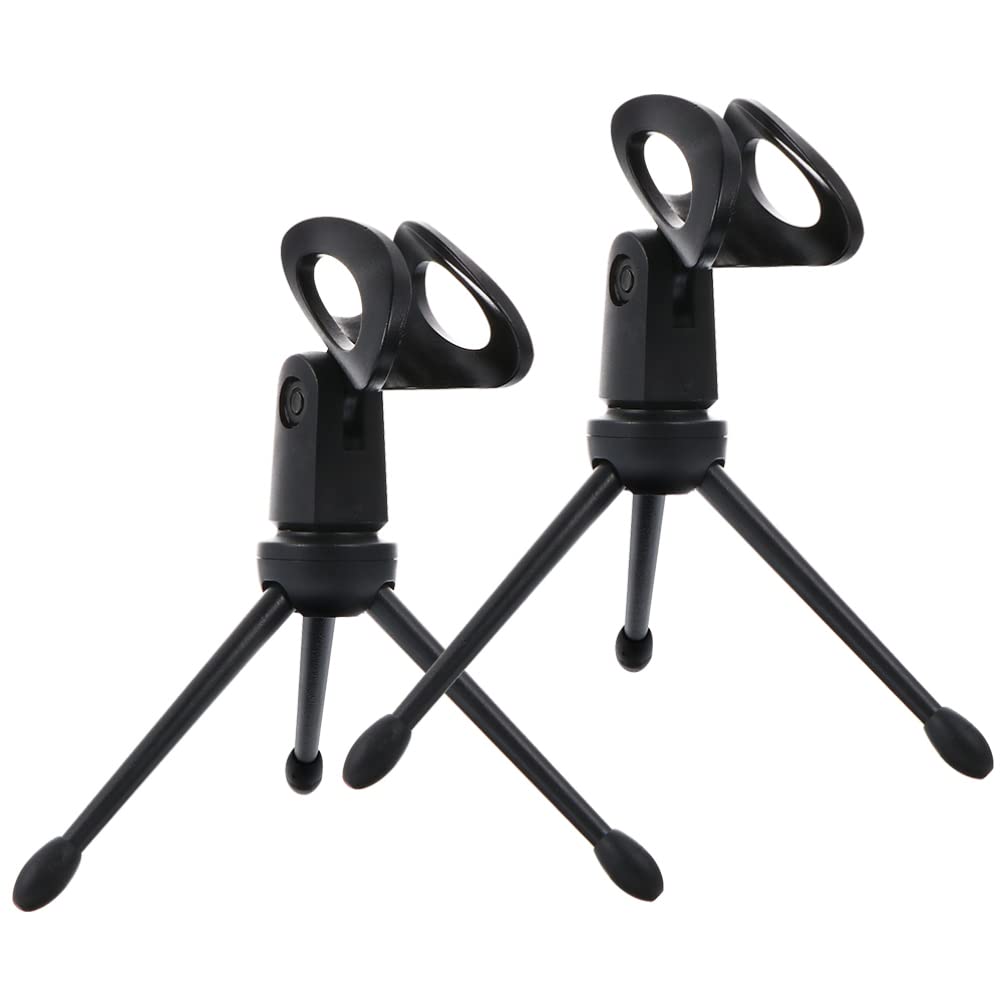 THE MARS 2Pcs Portable Tripod Microphone Stand Table Stand Microphone ...