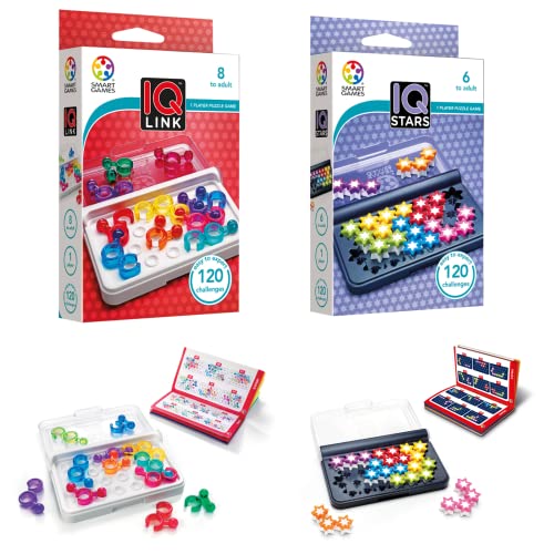 SmartGames IQ Bundles Link Series: IQ Link & IQ Stars 240 Challenges for Ages 6-Adult - SantaBILT®