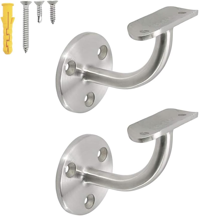 OTTFF 8 Pack Staircase Handrail Brackets for Round Wood / Metal Railing ...