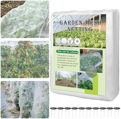 Amazon.com : Tigvio 10x33Ft Ultra Fine Mesh Garden Netting for Plant ...