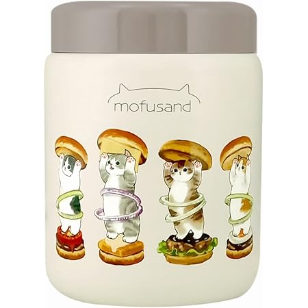 Amazon｜東亜金属 mofusand ( もふさんど ) ステンレス スープポット 400ml 【 サメにゃん 】 53-2145 オフホワイト｜保温ランチジャー オンライン通販