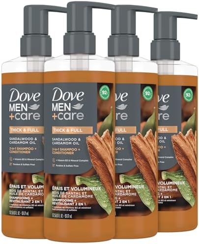 Amazon.com: Dove Men+ Care 2-in-1 Shampoo & Conditioner, Sandalwood ...