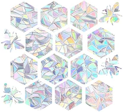 52 PCS Round Bird Anti-Collision Window Stickers, Rainbow Prism Window ...