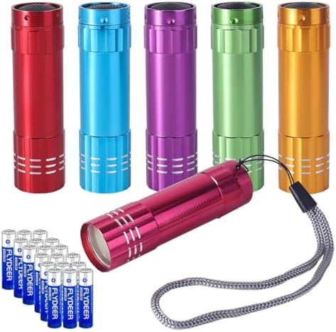 KunHe 6 Pack Stocking Stuffers Small Mini LED Flashlight Christmas ...