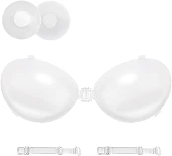 Amazon.com: Nimiah Silicone Clear Adhesive Bra - Push up Transparent ...