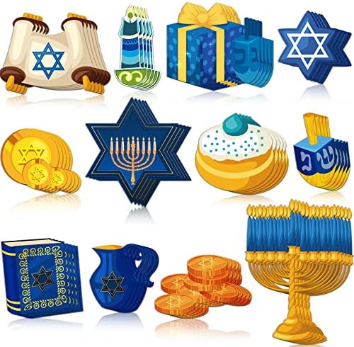 Amazon.com: Big Dot of Happiness Hanukkah - DIY Shaped Chanukah Cut ...