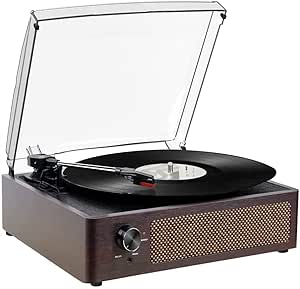 SPNOR Vinyl Record Player Turntable with Built-in Bluetooth Receiver ...