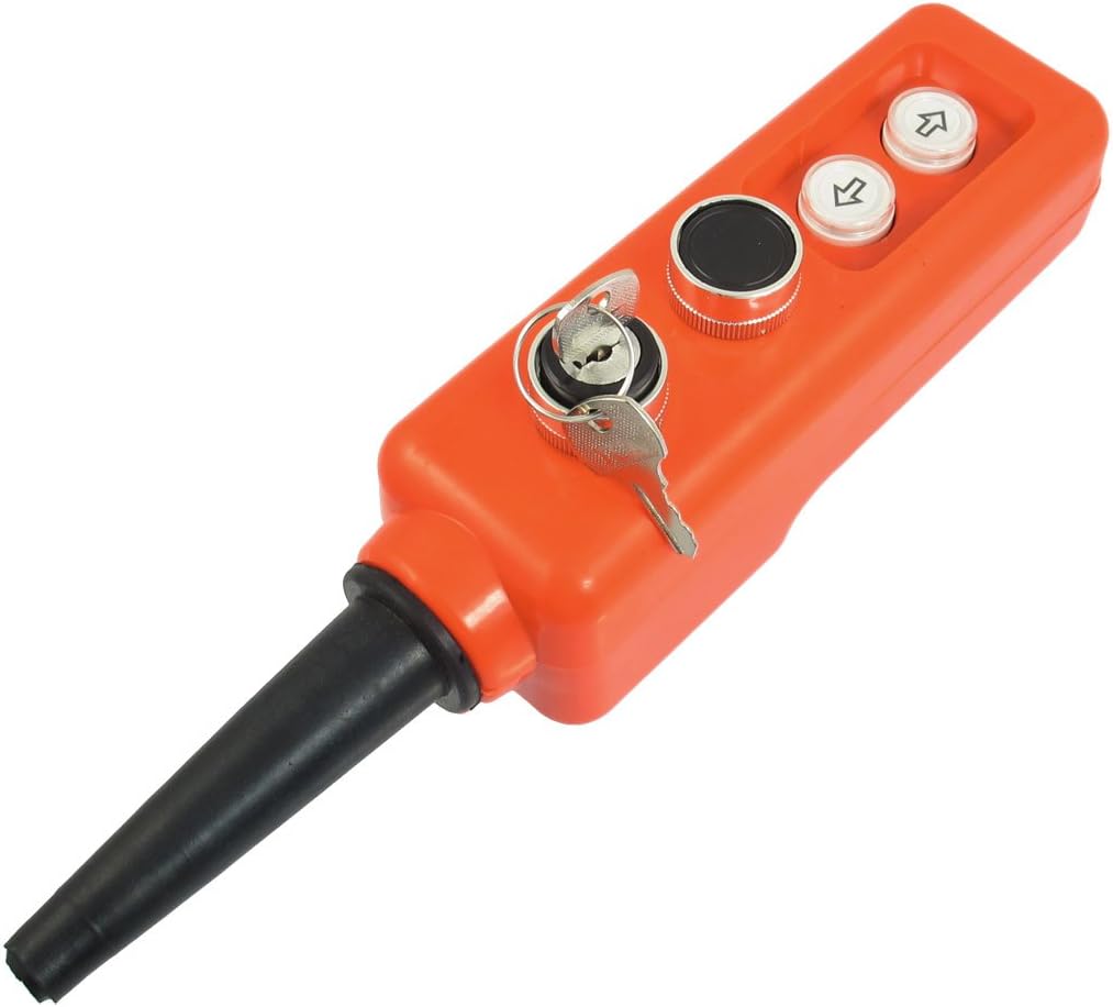 Sourcingmap 3-Position Key Lock Up Down Momentary Black Hoist Crane ...