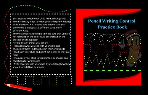 Pencil Writing Control Practice Book: Writing Pencil Control Sheets ...