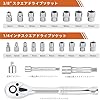 Amazon | Hi-Spec 22点 ソケットレンチセット メトリック 1/4インチ＆3/8インチドライブ、ラチェットレンチ、延長バー付きコンパクトツールケース収納 自動車整備工具セット ...