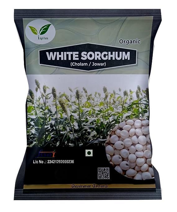 Iagrifarm White Sorghum - 1 kg - Whole Grain/Cholam | Vella solam ...