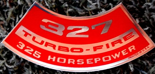 CHEVROLET AIR CLEANER TOP LID DECAL For The 327 TURBO-FIRE 325 hp ...