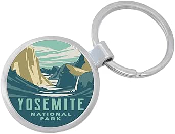 Amazon.com: Yosemite National Park Valley Waterfall Keychain : Clothing ...