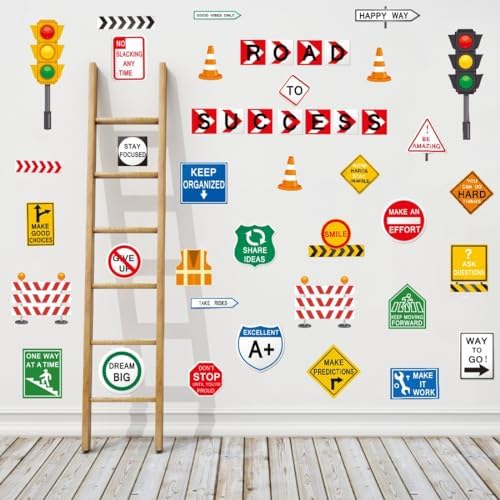 Amazon.com: IARTTOP Road Signs Wall Decal Traffic Sign Wall Stickers ...