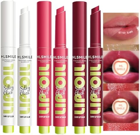Amazon.com : 3 Colors Slick Click Lip Balm Set Hydrating Jelly Lipstick ...