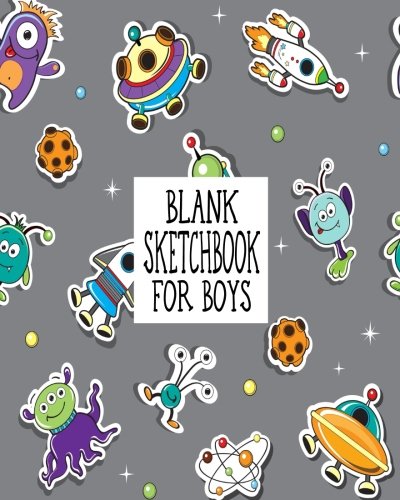 Amazon.com: Blank Sketchbook For Boys: Drawing Book For Kids 8x10 ...