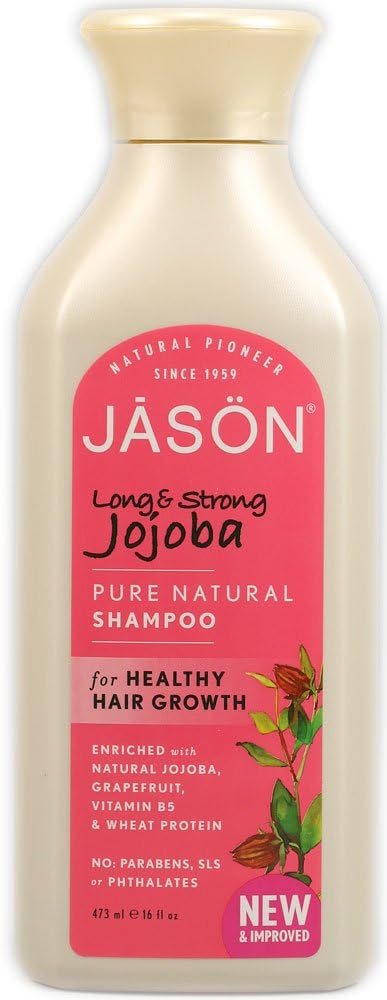 Amazon.com: Jason Pure Natural Shampoo, Long & Strong Jojoba, 16Ounce ...