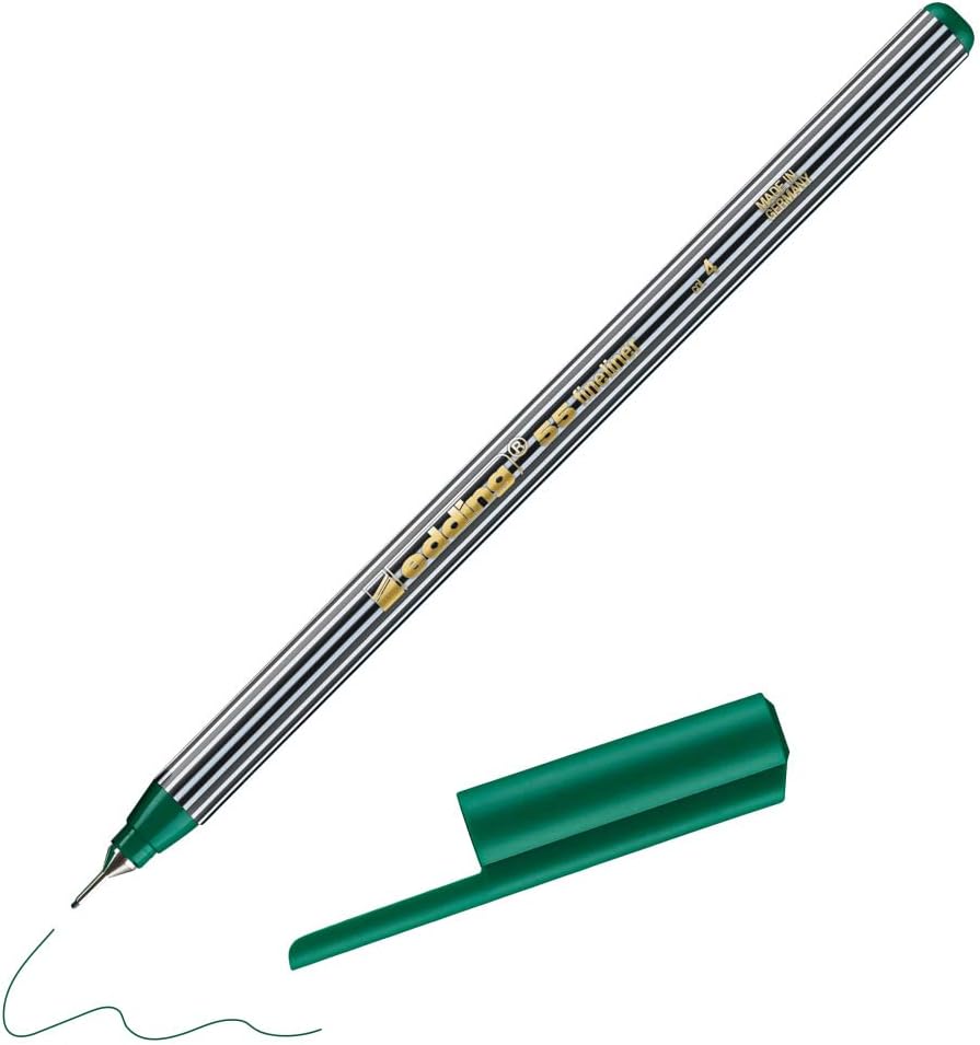 edding 55 - fineliner - green - 1 pen - 0.3 mm nib - colour pen for ...