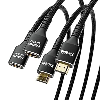 8K HDMI Extension Cable (2 Pack, 1FT+1FT), HDMI 2.1 Ultra High Male to ...