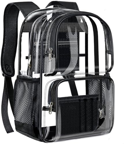 Amazon.com | PAMANO Clear Backpack Heavy Duty Transparent See Through ...
