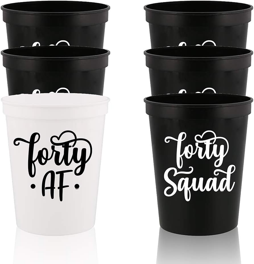 Amazon.com: Forty AF Forty Squad Party Cup 40th Birthday Gift Fabulous ...