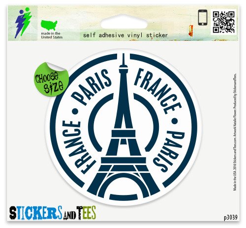 Amazon.com: Paris France Vinyl Car Bumper Window Sticker 2" x 2 ...