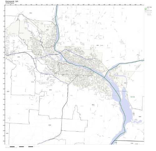Amazon.com : Kennewick, WA ZIP Code Map Laminated : Prints : Office ...
