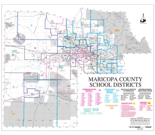 Maricopa County School Districts: Phoenix Mapping Service: Amazon.com ...