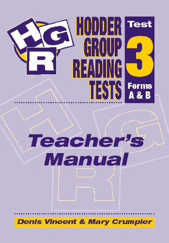 Hodder Group Reading Tests: Test 3 Specimen Set (Hodder Group Reading ...