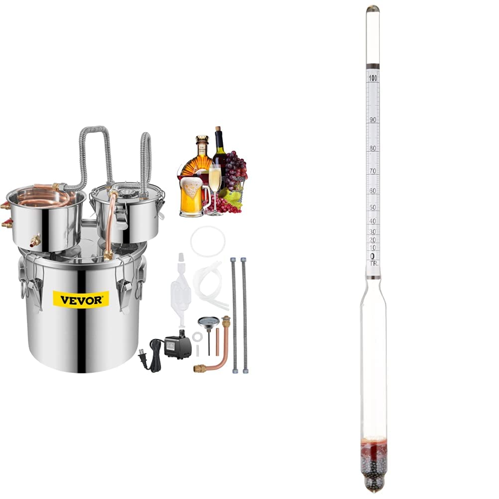 VEVOR Alcohol Still, 3 Gallon, Stainless Steel Alcohol Distiller ...