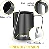 Amazon.com: BIEAMA 20oz Milk Frothing Pitcher 304 Stainless Steel Milk ...