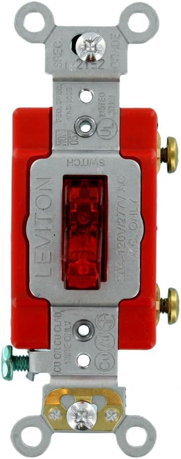 Leviton Extra Heavy Duty Grade, Self Grounding, 20 Amp, 120 Volt ...