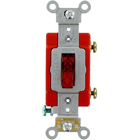 Leviton 1221-LHR Extra Heavy Duty Grade, Self Grounding, 20 Amp, 120 ...