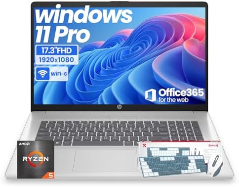 Amazon.com: HP 17 Inch Laptop for Business, Office 365 for the Web ...