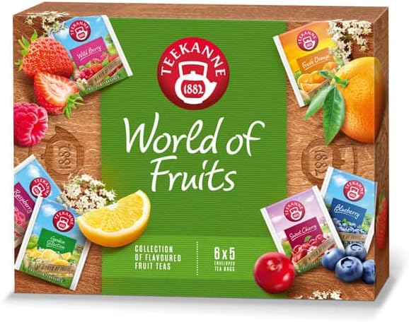 Teekanne World of Fruits Fruit Tea Selection Box 6 Flavours 5 Teabags ...
