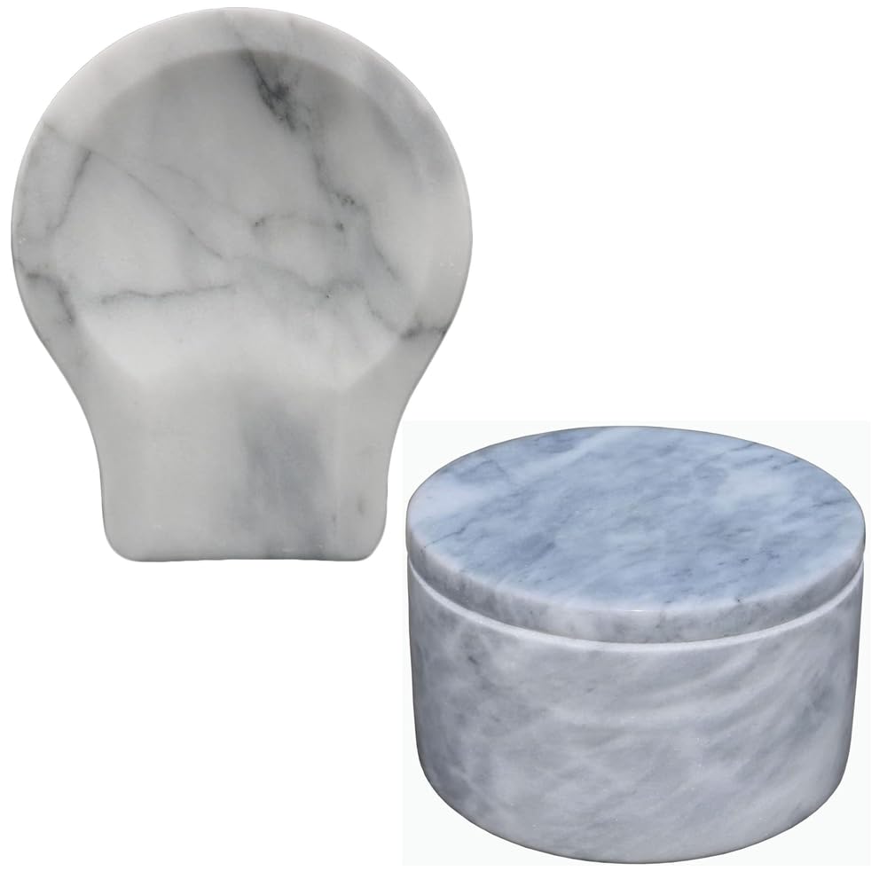 Amazon.com: Marble Spoon Rest for Kitchen Counter, Gray Cooking Utensil ...